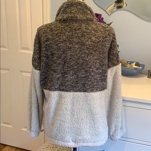 Doe & Rae | Sweaters | Charcoal Sherpa Soft Fleece Pullover 4 Zip ...